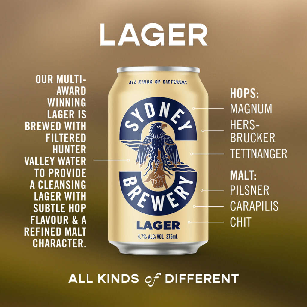 Sydney Brewery Lager Cans 375mL - Sydney Brewery